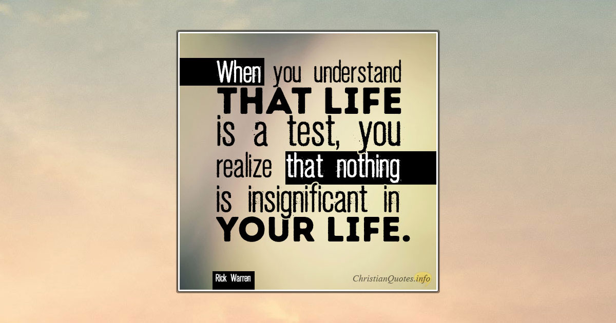 4 Tests of the Believer | ChristianQuotes.info